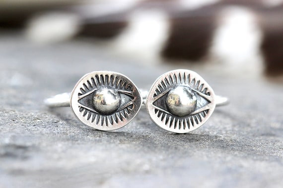 Evil Eye Ring Silver All Seeing Eye Ring Sterling Silver Eye - Etsy