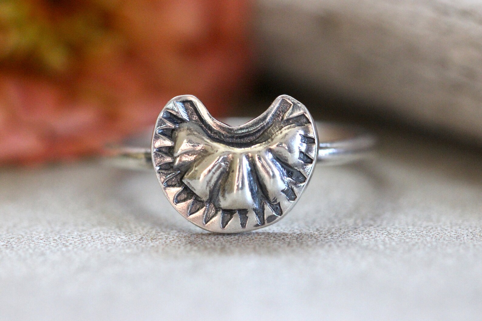 Silver Stacking Ring Silver Nesting Ring Geometric Ring - Etsy