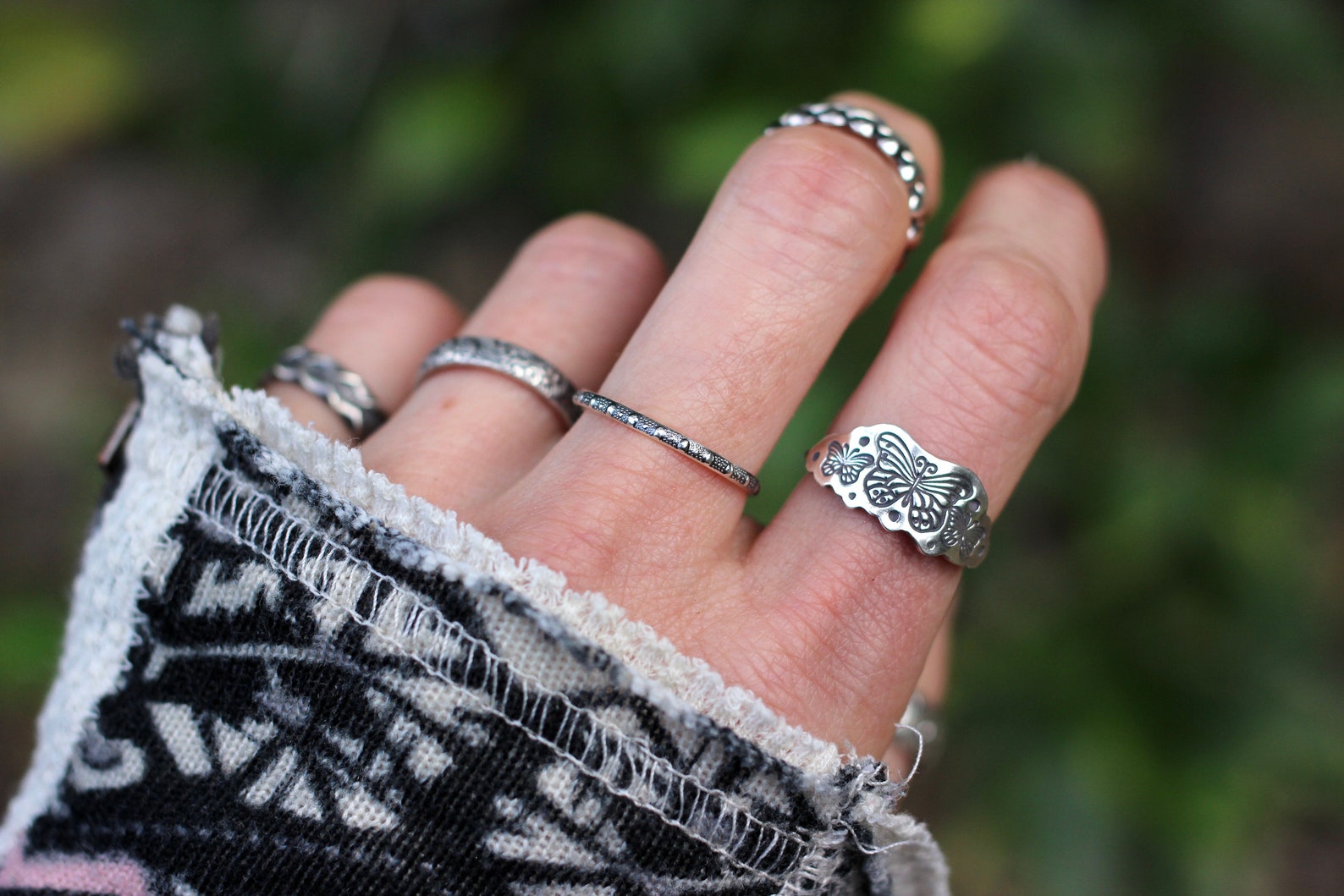 One Ring Silver Stacking Rings Dainty Stacking Ring Dainty - Etsy