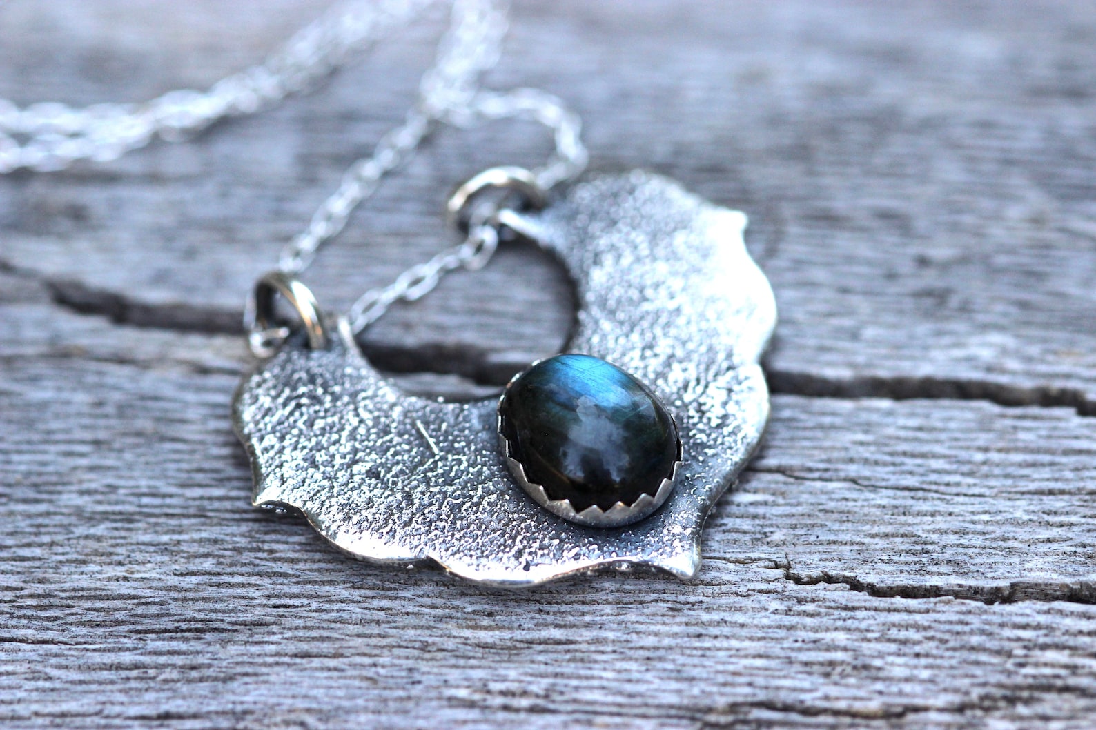 Silver Labradorite Necklace Sterling Silver Labradorite - Etsy