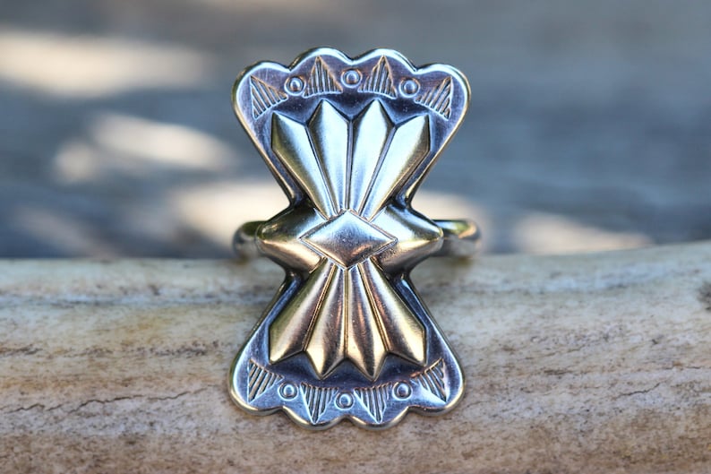 Sterling Silver Concho Ring Sterling Silver Statement Ring - Etsy