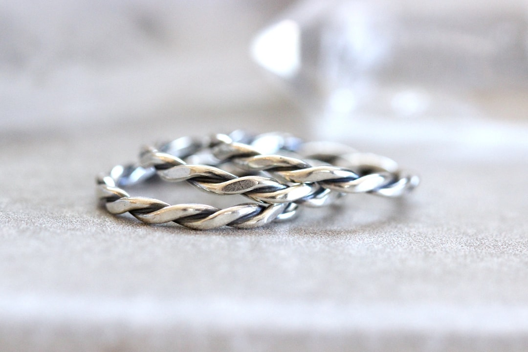 Silver Twist Ring Silver Twisted Ring Silver Stacking Rings Silver ...