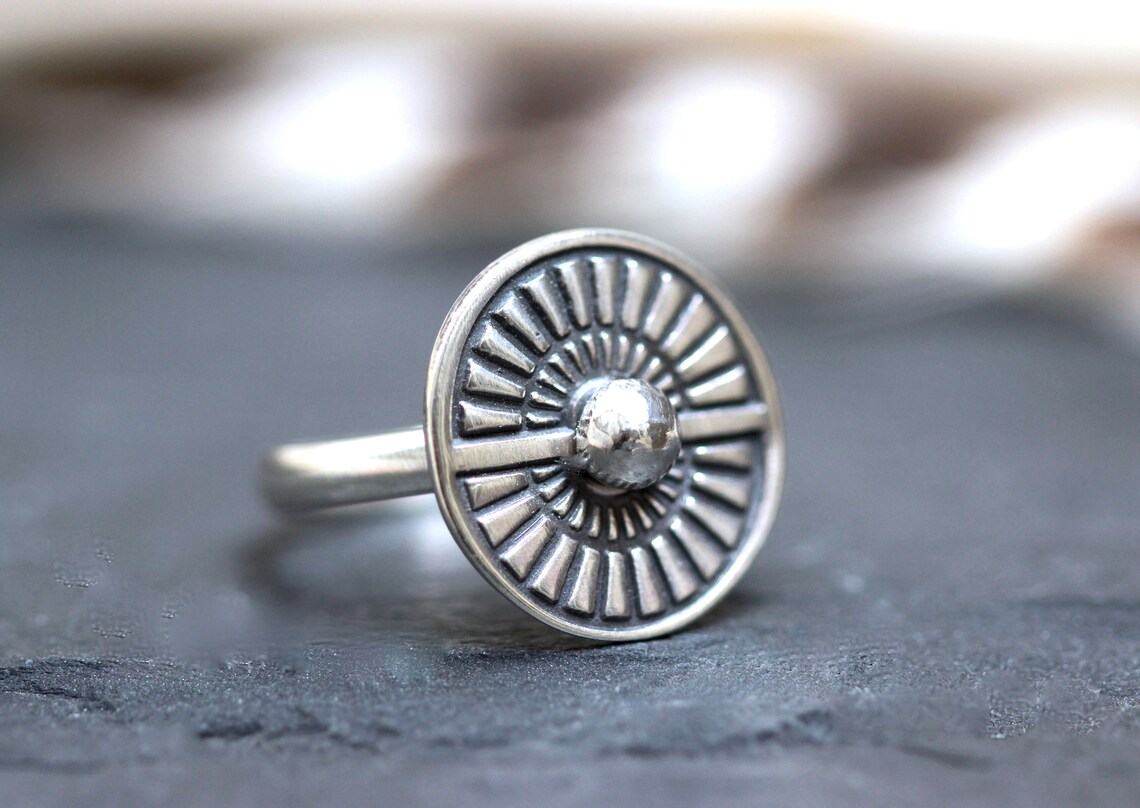 Sterling Silver Concho Statement Ring Southwestern Jewelry Southwest ...
