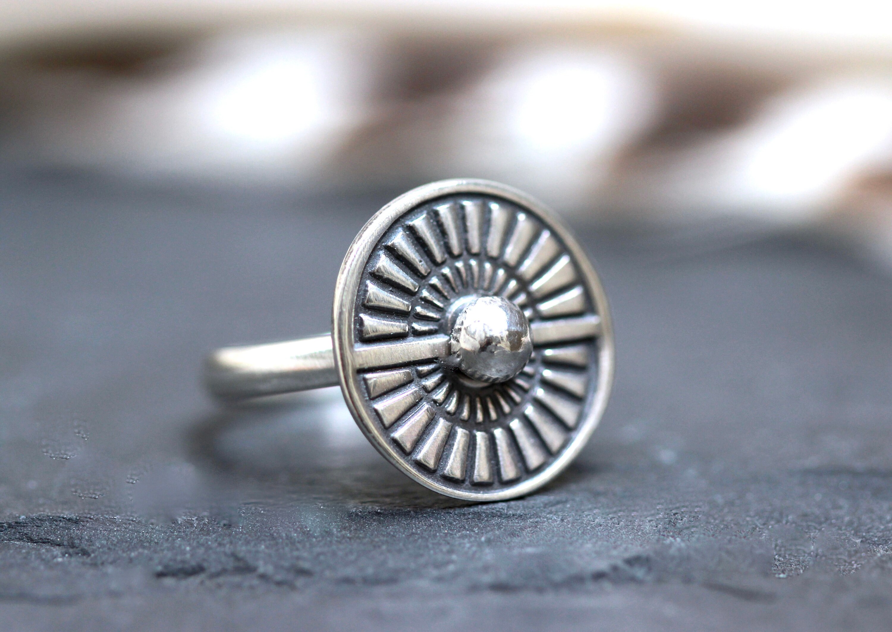 Sterling Silver Concho Statement Ring Southwestern Jewelry Southwest ...