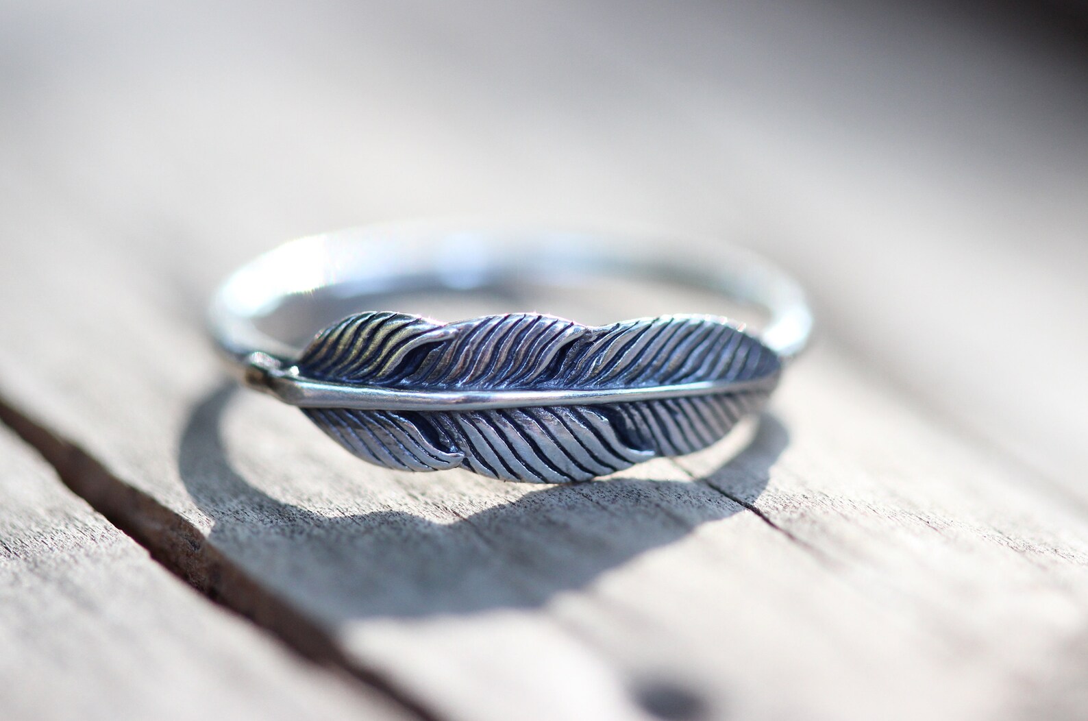Feather Ring, Sterling Silver Feather Ring, Feather Rings for Women ...