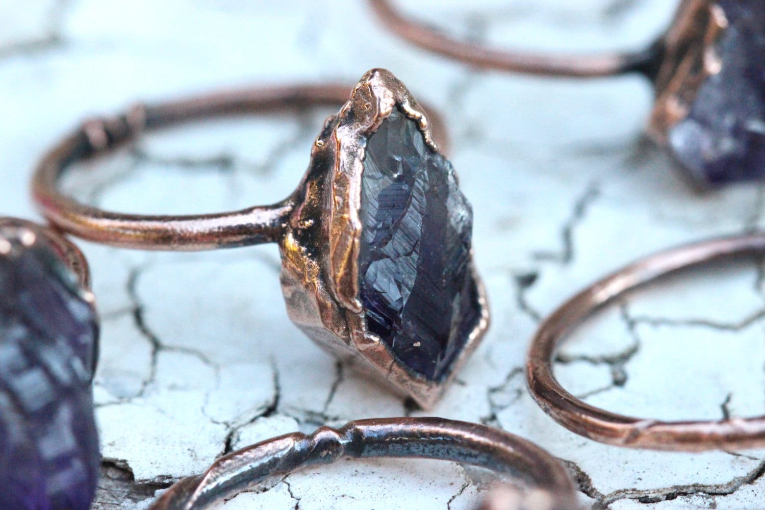 Raw Amethyst Ring Raw Crystal Ring Raw Crystals and Stones | Etsy