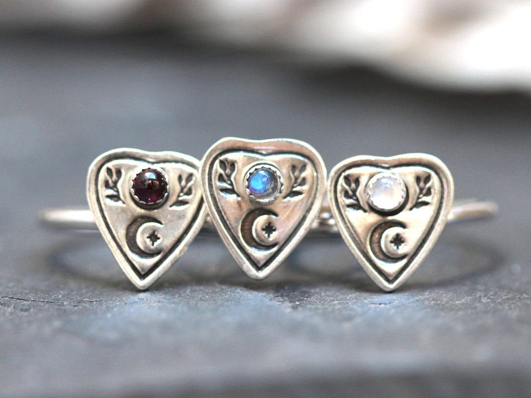 Sterling Silver Planchette Ring One Ring Ouija Ring Celestial Ring ...