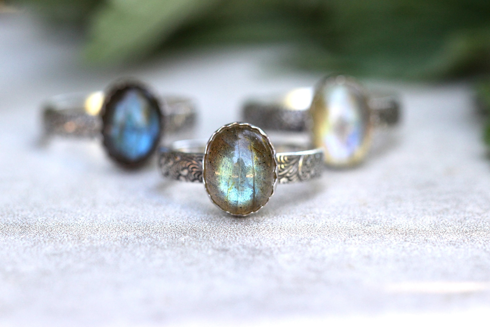 Labradorite Ring Sterling Silver Labradorite Stacking Ring - Etsy