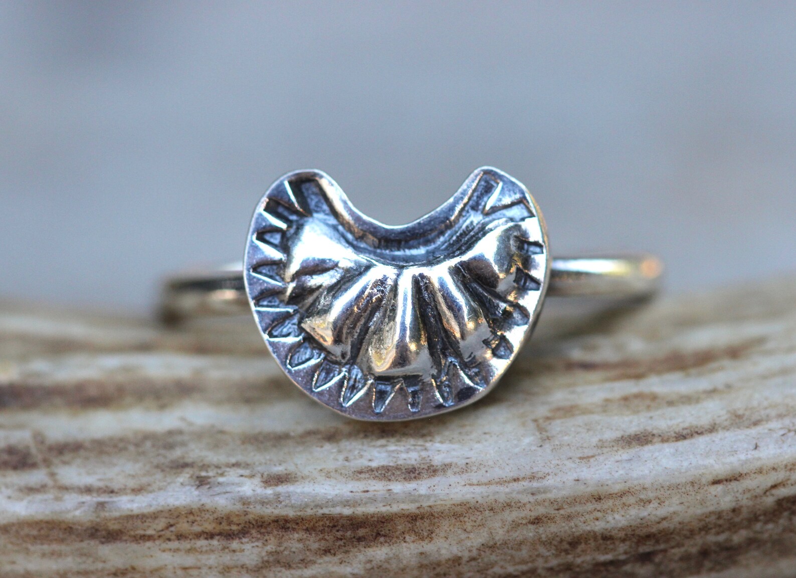 Silver Stacking Ring Silver Nesting Ring Geometric Ring - Etsy