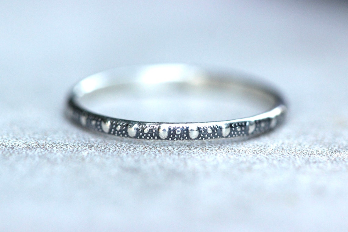 One Ring Silver Stacking Rings Dainty Stacking Ring Dainty - Etsy