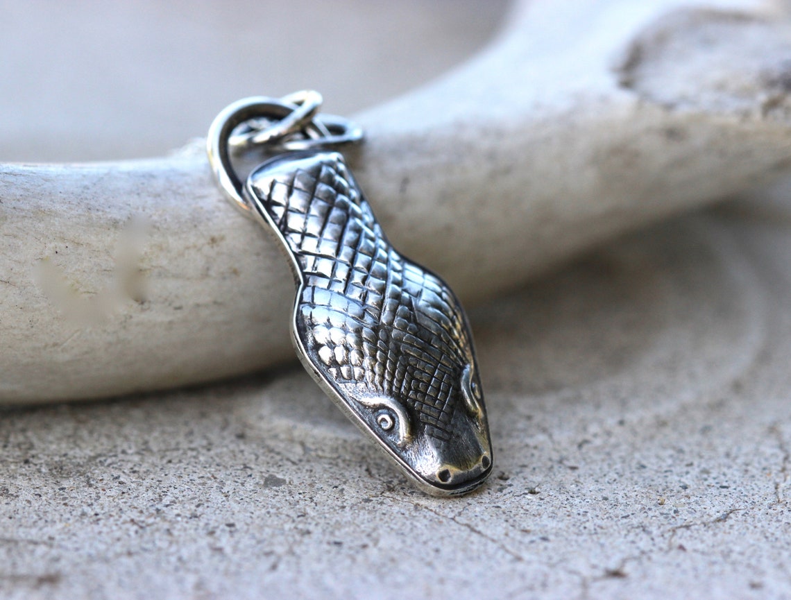 Silver Snake Necklace Serpent Jewelry Sterling Silver Snake | Etsy
