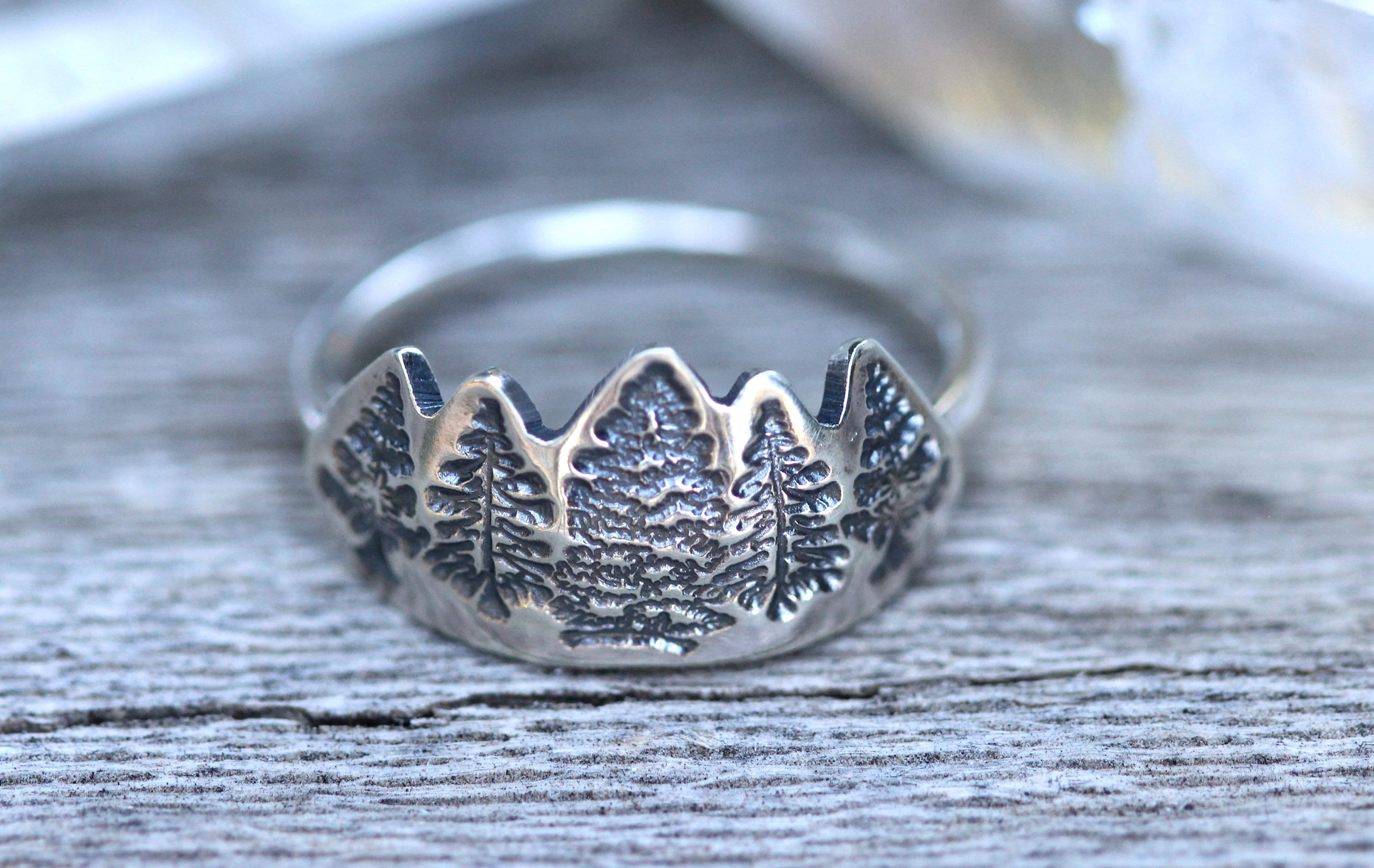Sterling Silver Tree Ring Mountain Ring Forest Ring Nature | Etsy