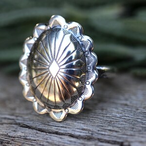 Sterling Silver Concho Ring Sterling Silver Statement Ring Southwestern ...