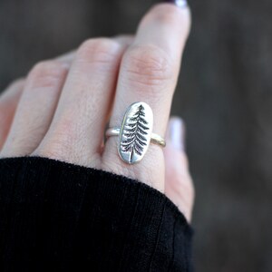 Tree Ring Nature Ring Silver Pine Tree Ring Sterling Silver Forest Ring ...