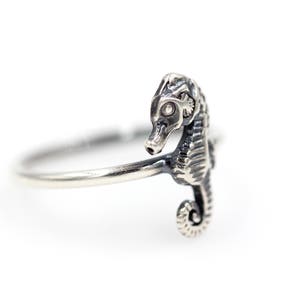Seahorse Ring, Sterling Silver Beach Ring, Silver Nature Ring, Silver ...