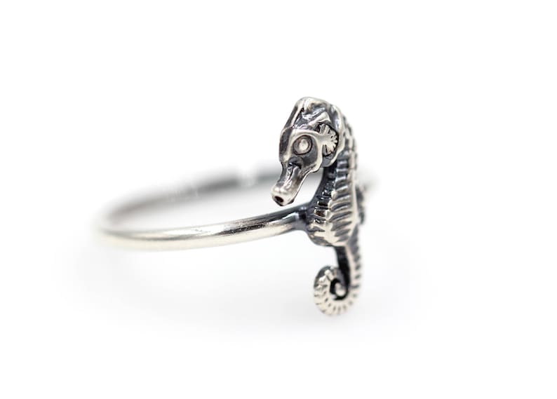 Seahorse Ring Sterling Silver Beach Ring Silver Nature Ring | Etsy