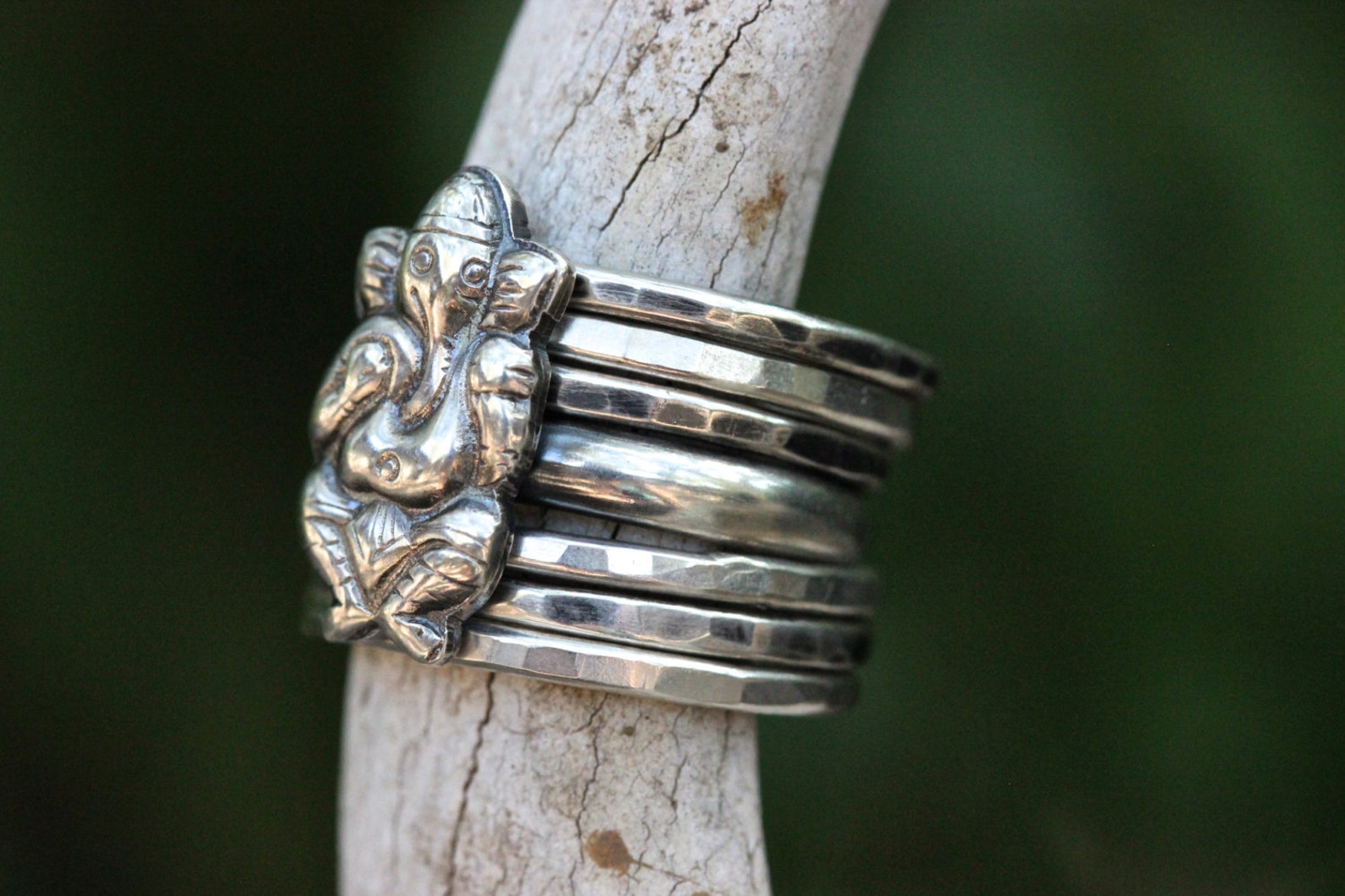 Sterling Silver Ganesh Ring Ganesha Ring Sterling Silver Stacking Ring ...