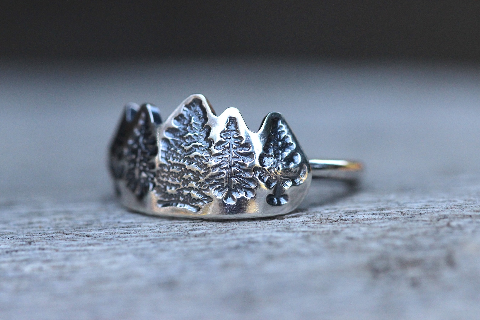Sterling Silver Tree Ring Mountain Ring Forest Ring Nature | Etsy