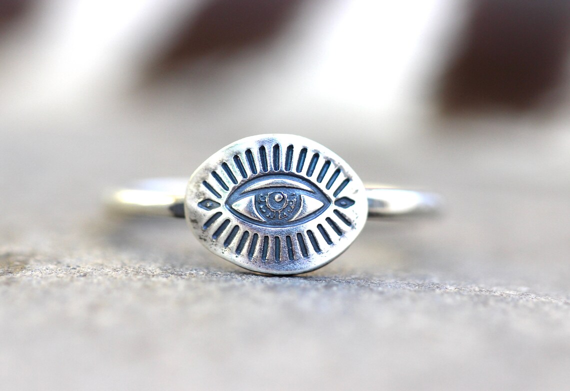 Evil Eye Ring Silver All Seeing Eye Ring Sterling Silver Eye | Etsy