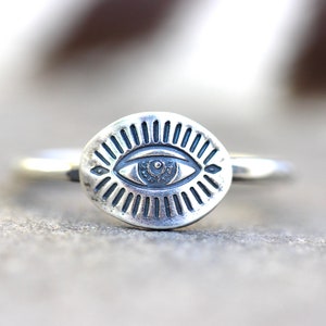 Evil Eye Ring Silver All Seeing Eye Ring Sterling Silver Eye | Etsy