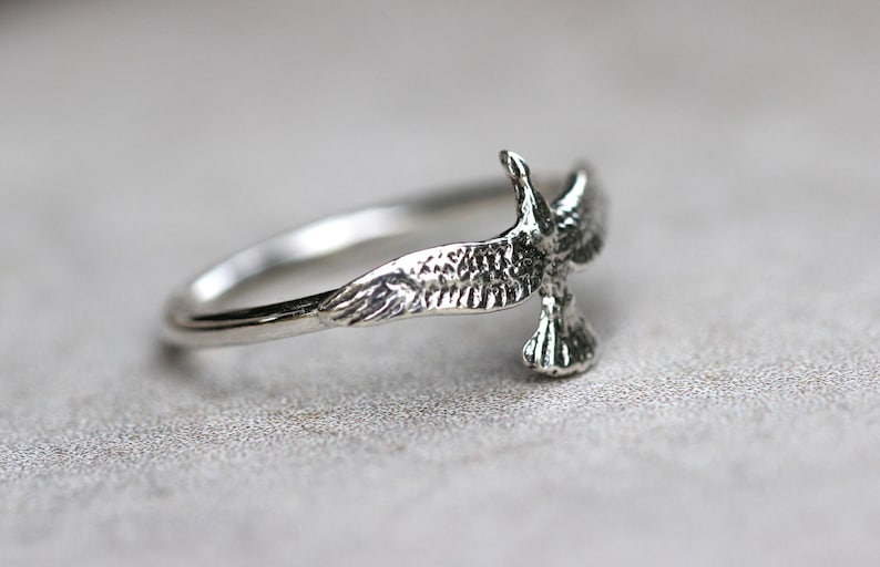 Sterling Silver Thunderbird Ring Hawk Ring Silver Eagle Ring | Etsy