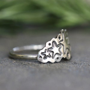 Silver Star Ring Celestial Ring Sterling Silver Star Ring Celestial ...
