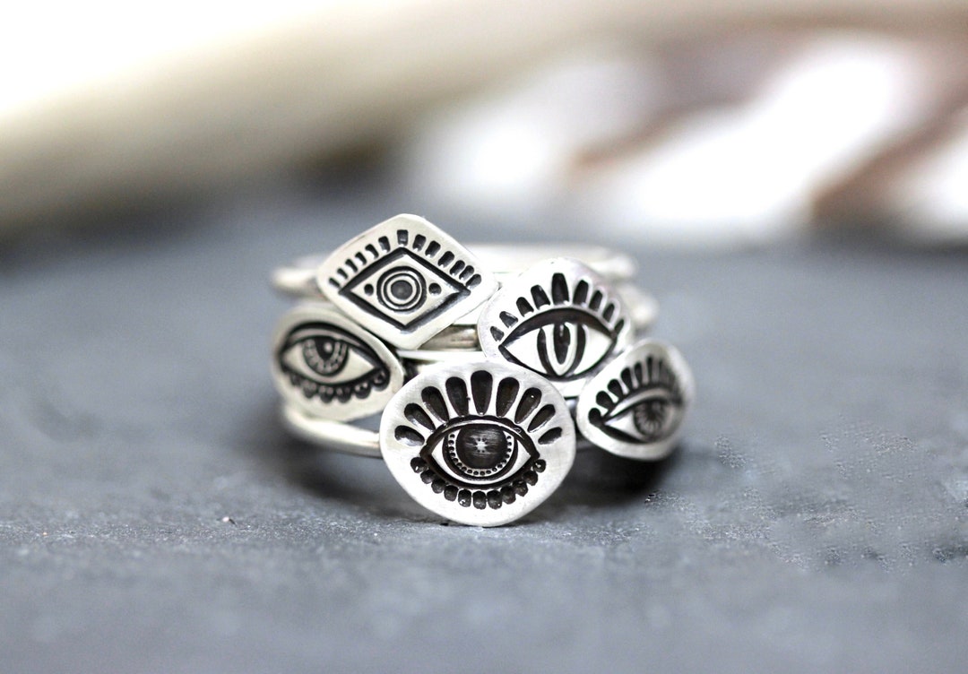 Evil Eye Ring Silver All Seeing Eye Ring Sterling Silver Eye Ring Witch Ring Evil Eye Jewelry ...