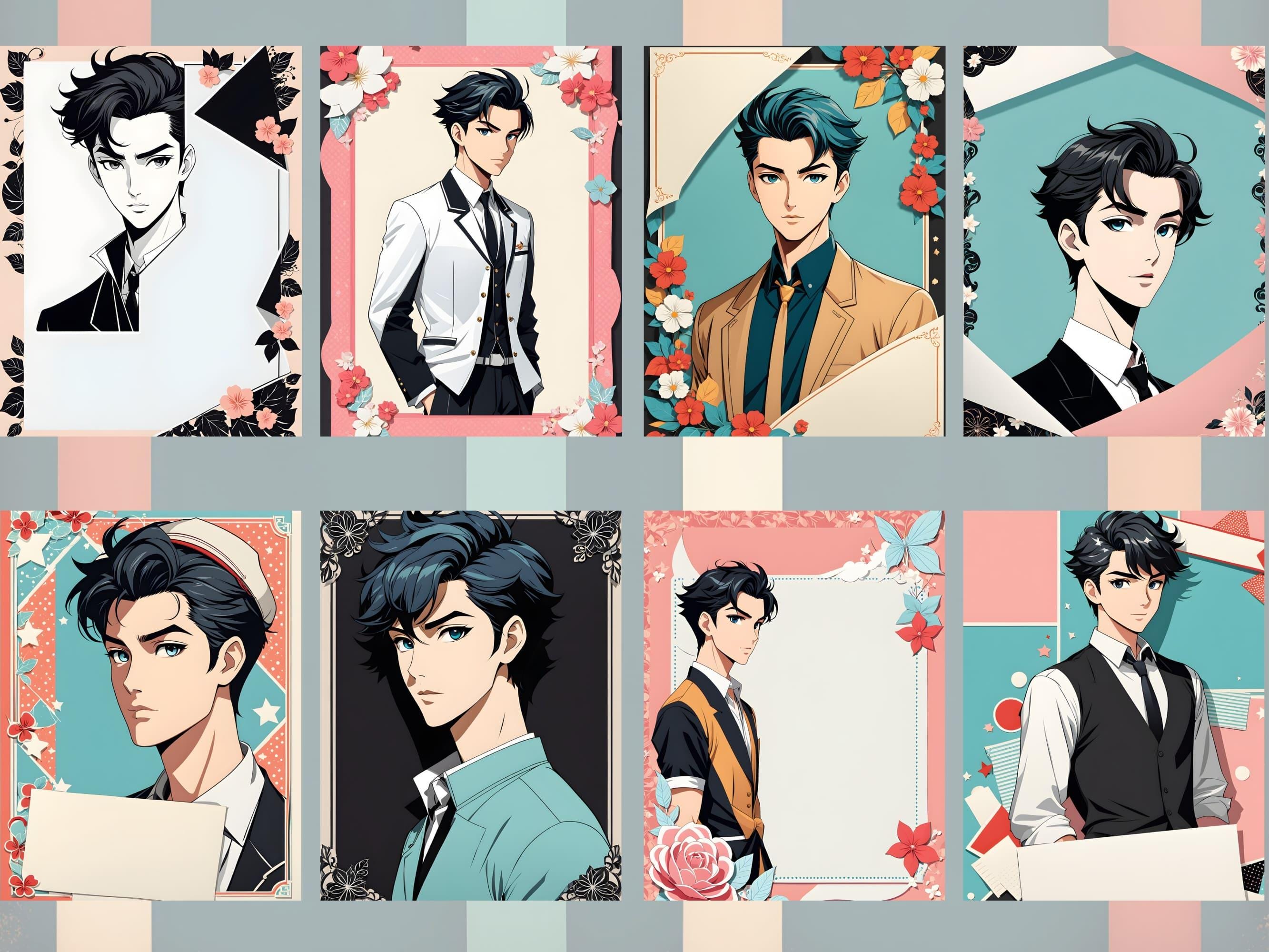 Vintage Anime Image Set Digital Printable Paper Junk Journal ...