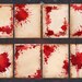 Bloody Parchment Image Set Digital Printable Paper Background Set Junk ...