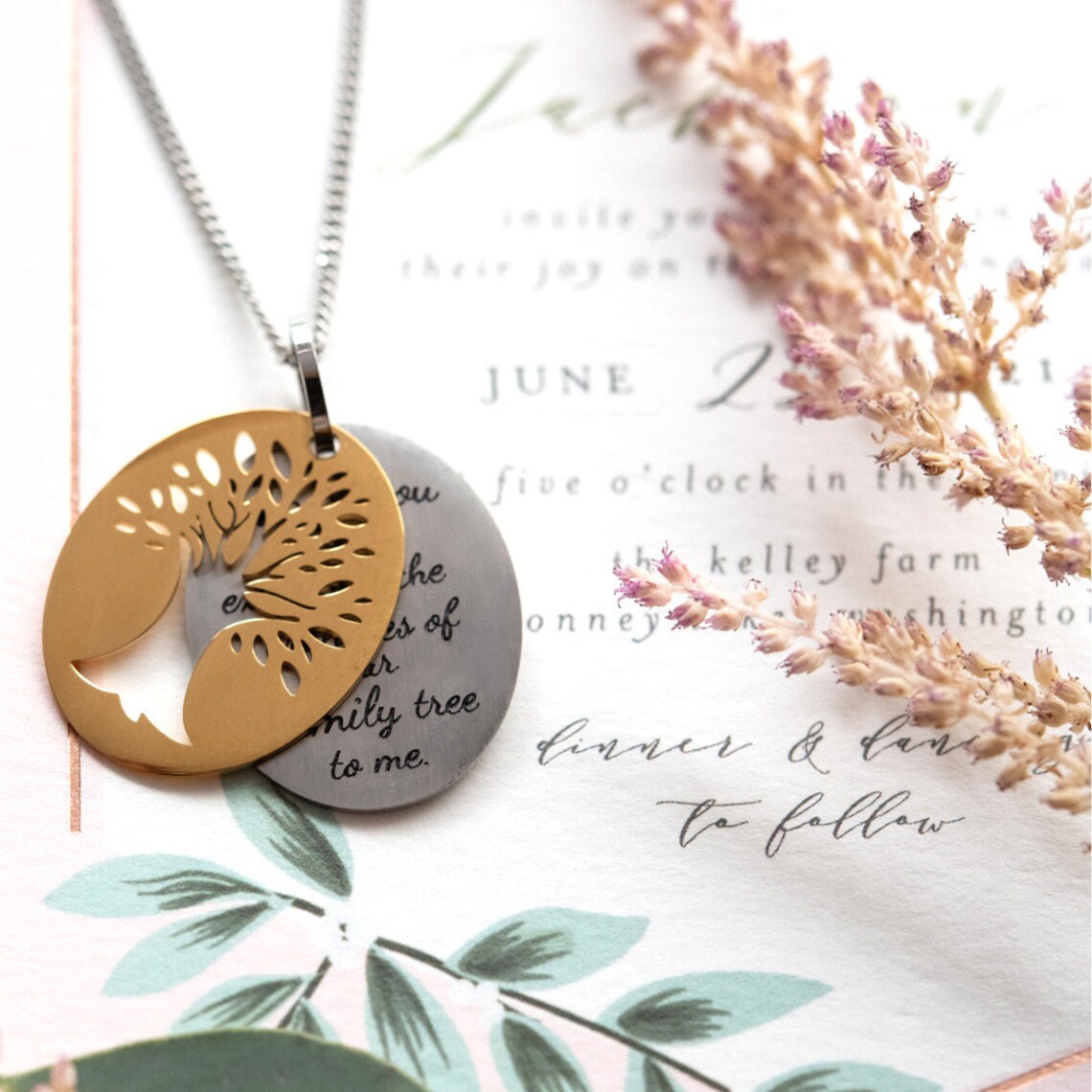 Engraveable Gold Family Tree Thank You Gift for In-laws Wedding Gift ...