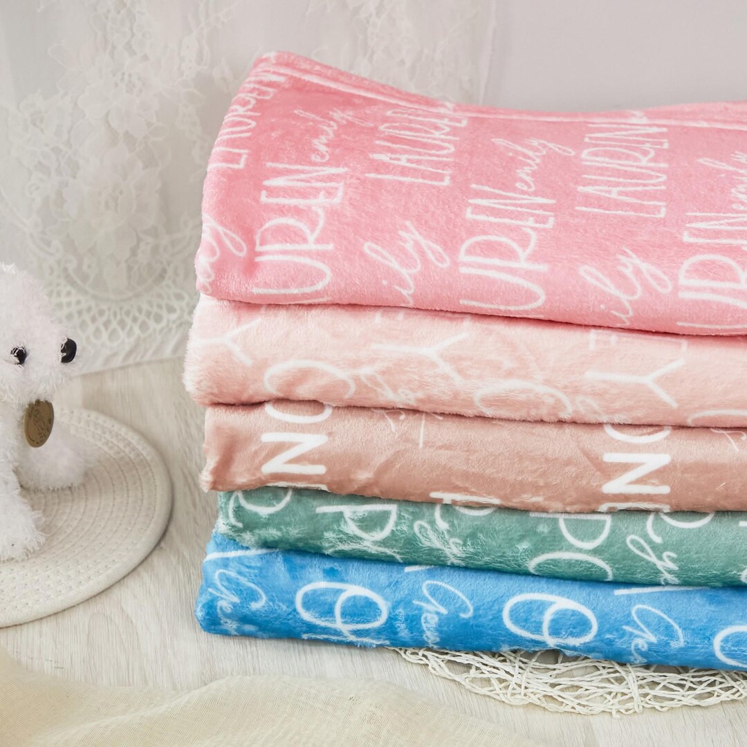Personalized Baby Blanket,multiple Name Blankets, Baby Name Blanket ...