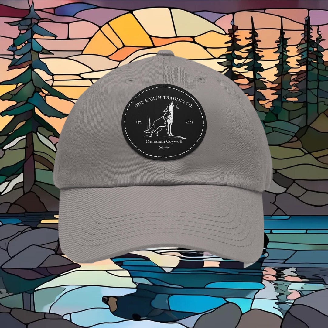 Coywolf / Classic Dad Hat With Leather Patch (round) / 100% Cotton ...