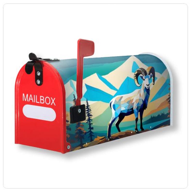 Thin Horned Dall Sheep Mailbox Cover / Waterproof / Fade Resistant / XL ...