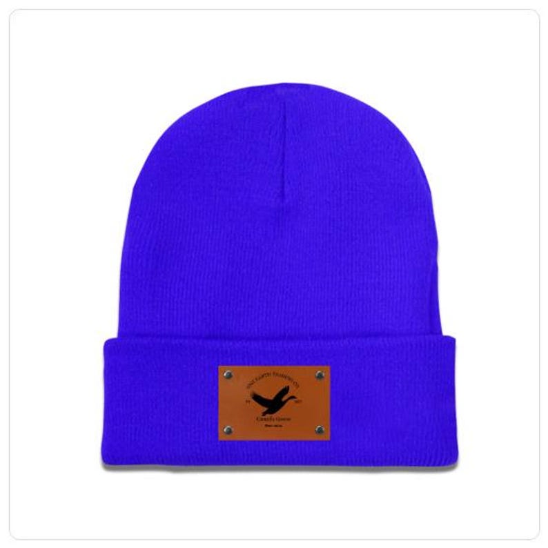 Canada Goose Beanie Toque / Laser Engraved / Riveted Leather Logo Patch ...