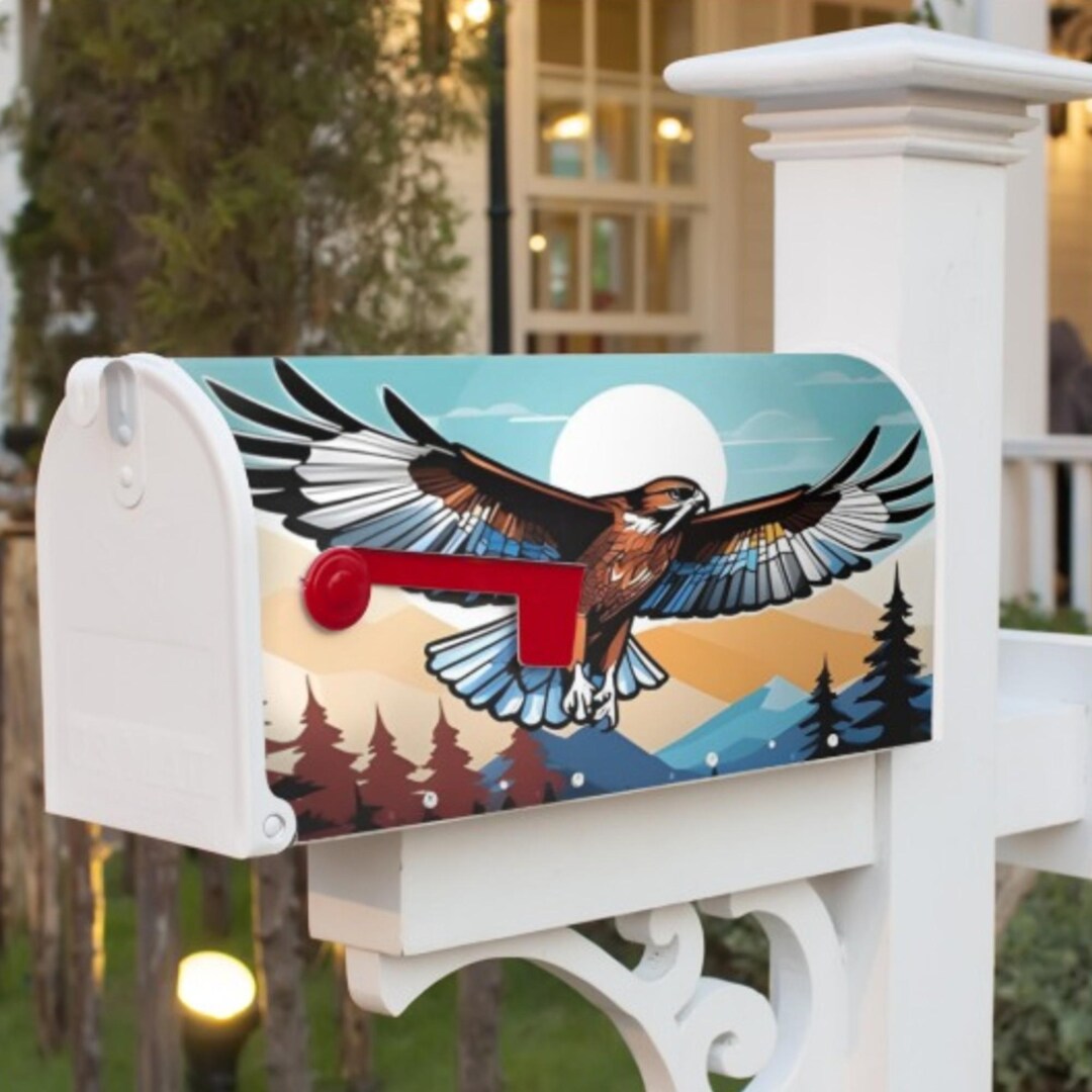 Falcon Hawk Mailbox Cover / Waterproof / Fade Resistant / XL Fits Most ...