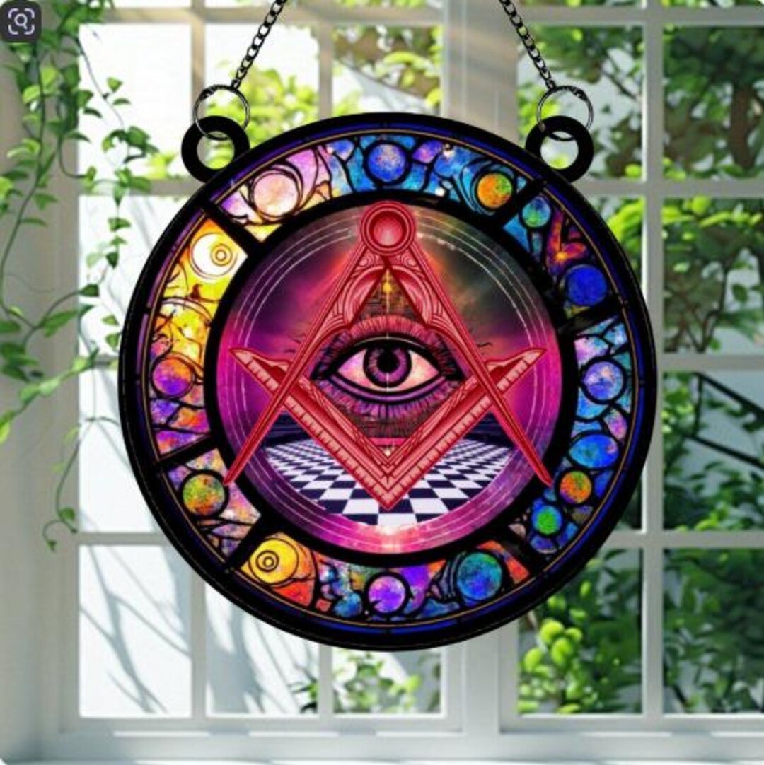 Masonic All Seeing Eye / Autumn / Suncatcher / Window Hanging ...