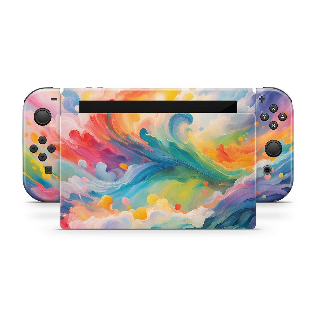 Nintendo Switch Sticker - Inkjet Design | Multicolor Green Blue Pink ...