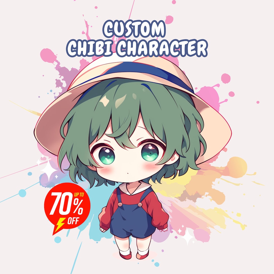 CUSTOM CHIBI Cute Original Character Anime Chibi Custom Chibi Kawaii ...