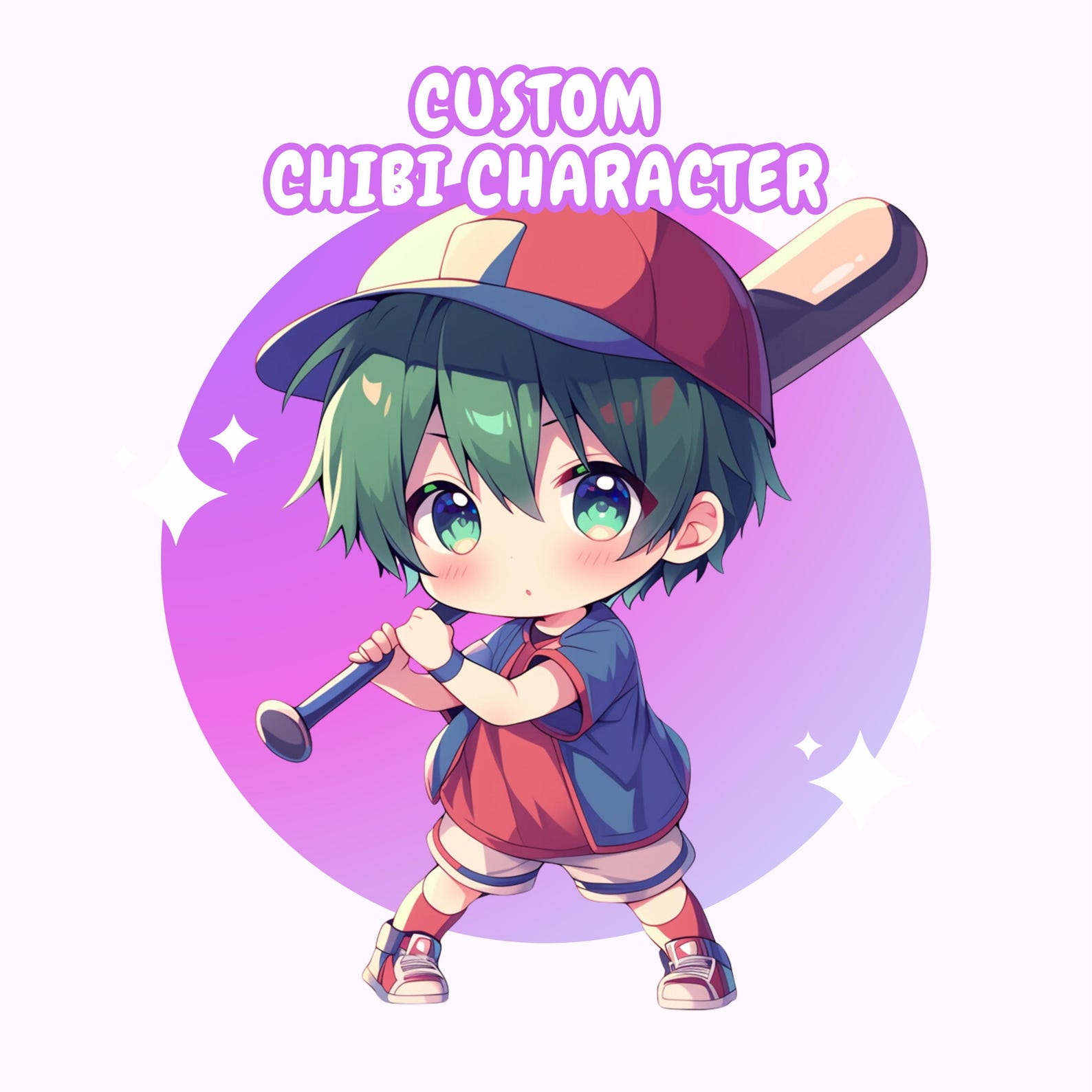CUSTOM CHIBI Cute Original Character Anime Chibi Custom Chibi Kawaii ...