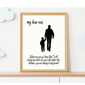 My Dear Son Printable, Father and Son Poster, Nursery Wall Art, Babys ...