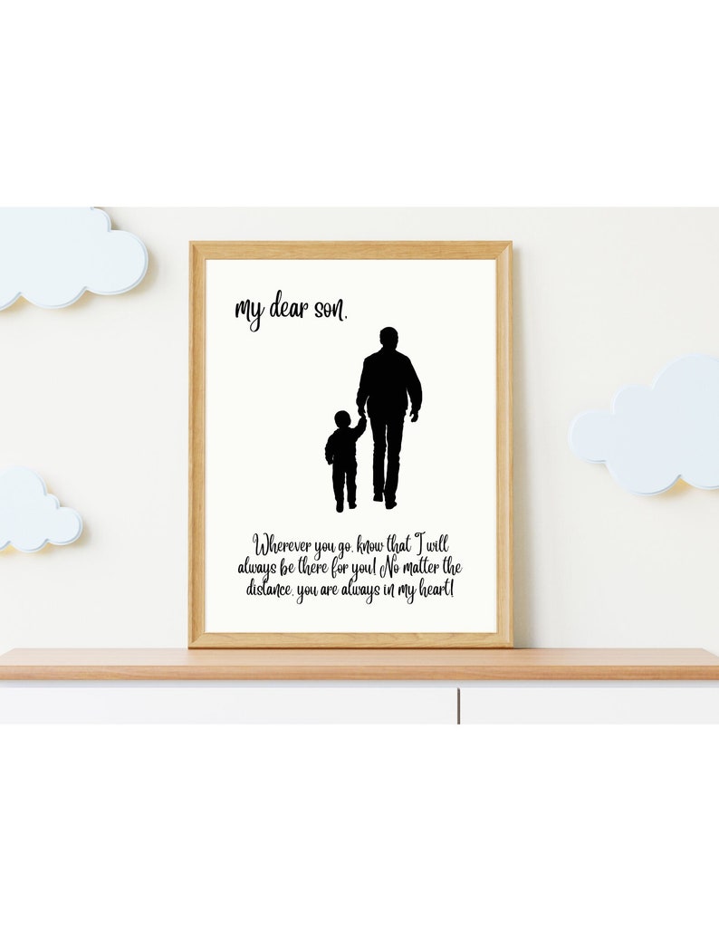 My Dear Son Printable, Father and Son Nursery Art (PDF) - Etsy