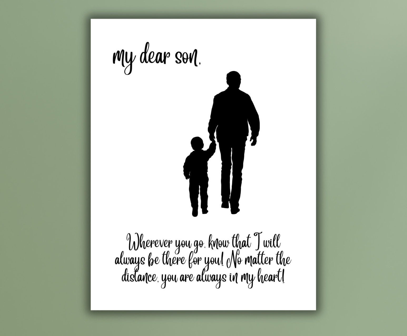 My Dear Son Printable, Father and Son Poster, Nursery Wall Art, Babys ...