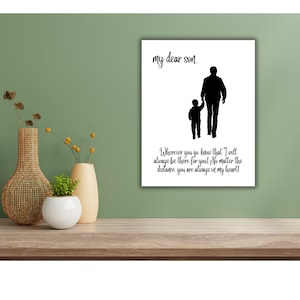 My Dear Son Printable, Father and Son Poster, Nursery Wall Art, Babys ...