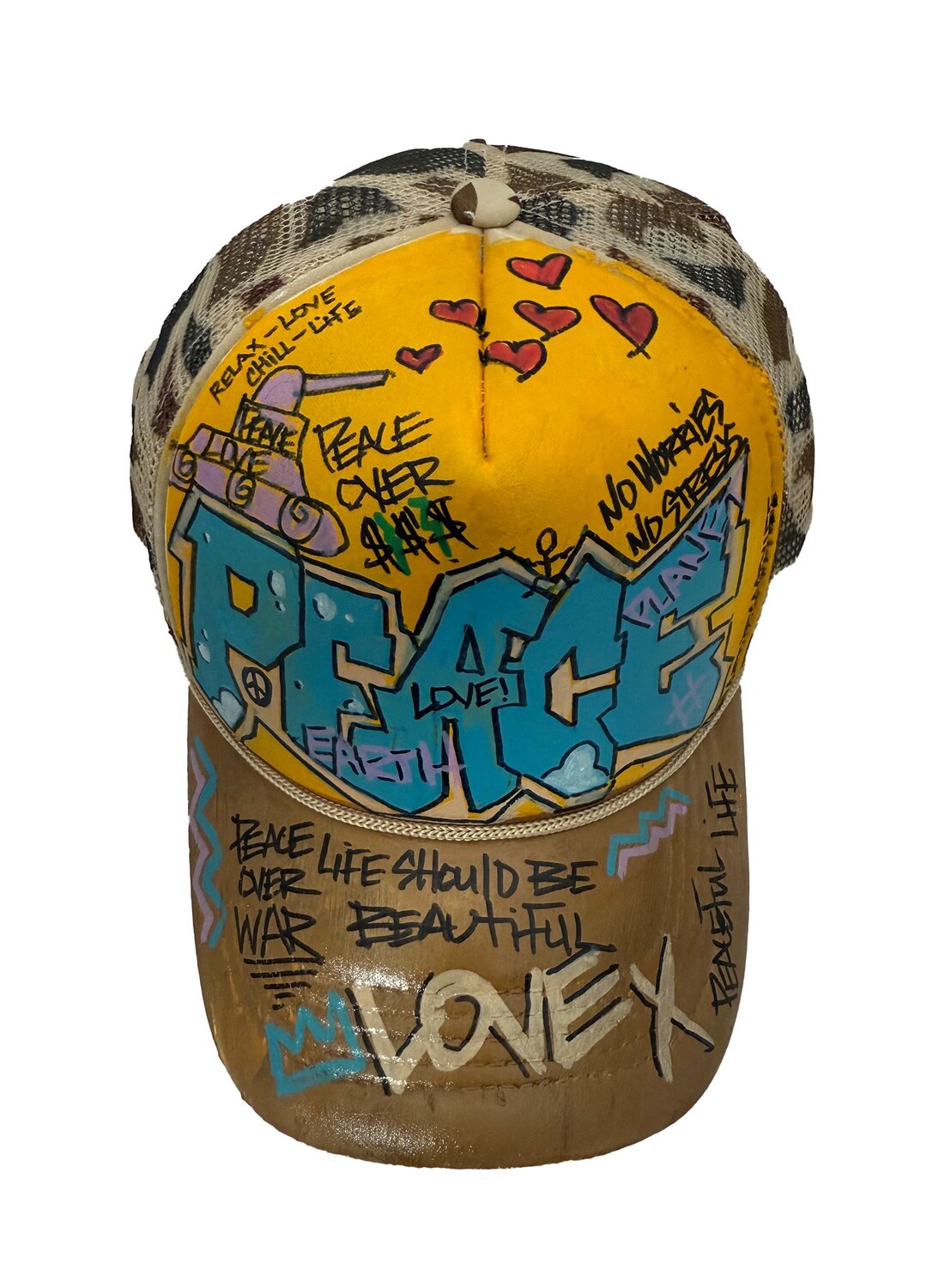 Hand Painted Graffiti Style Hats - Etsy