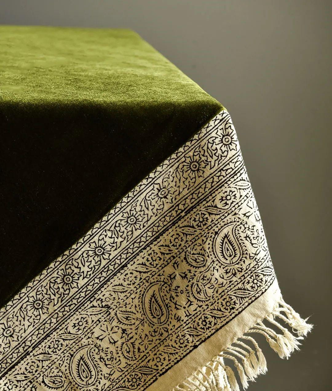 Home Decoration Table Cover Ethnic Tablecloth Persian Terme Velvet ...