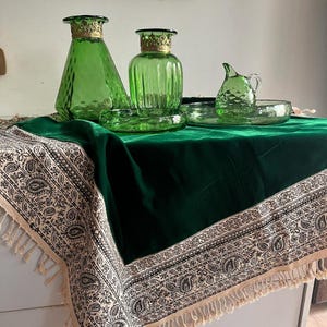 Home Decoration Table Cover Ethnic Tablecloth Persian Terme Velvet ...
