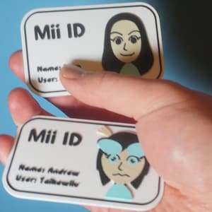 Personalized Nintendo Mii ID Card, Gift for Gamers, Tomodachi Life, 3ds ...