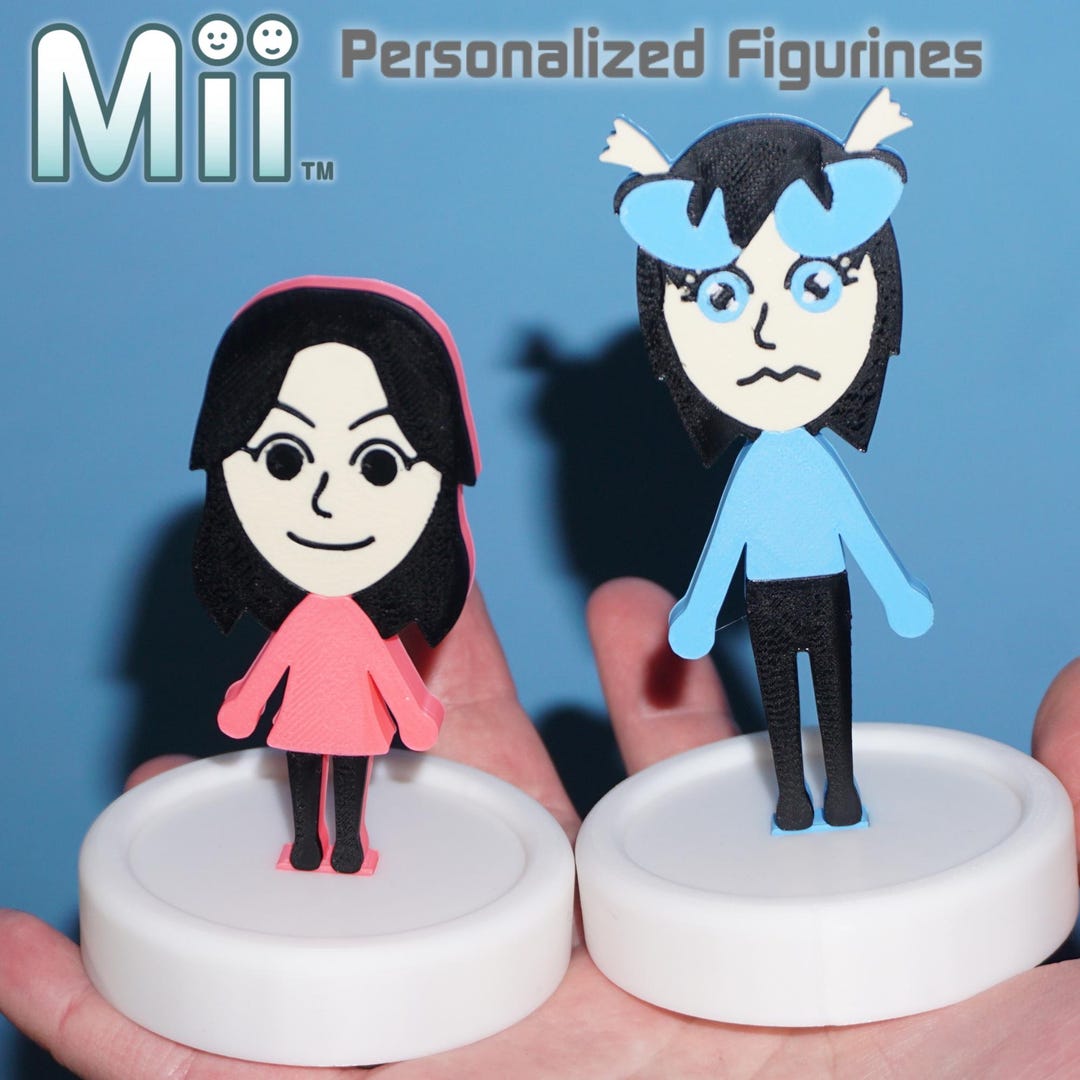 Custom Mii Figurine, 3D Printed Nintendo Character Gift - Etsy