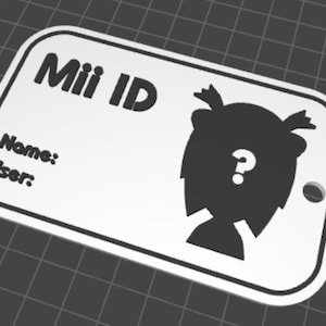 Personalized Nintendo Mii ID Card, Gift for Gamers, Tomodachi Life, 3ds ...