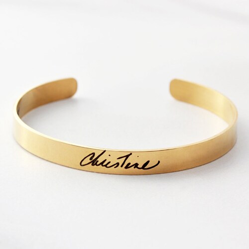 Actual Signature Bracelet Actual Engraved Handwriting | Etsy